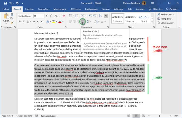 Rédiger un courrier avec Word • PEI