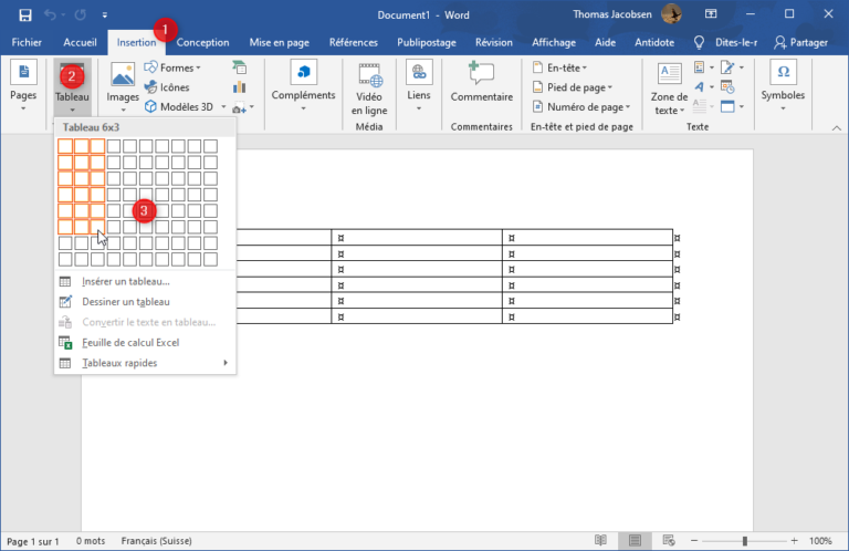 Bien utiliser les tableaux dans Word • PEI