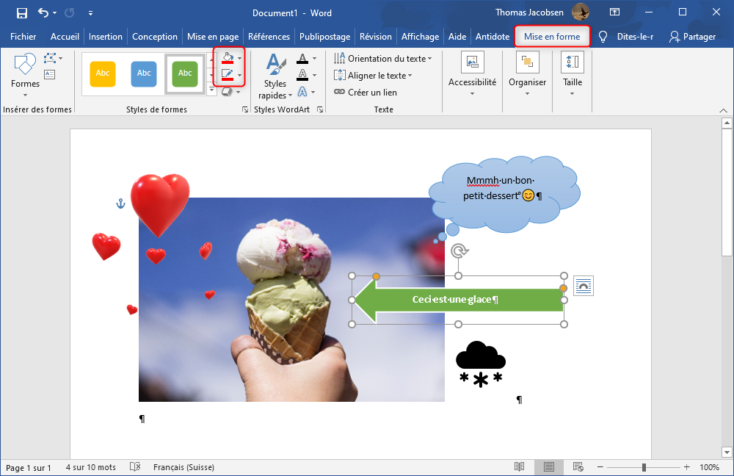 Insérer des images, formes, diagrammes dans un document Word • PEI